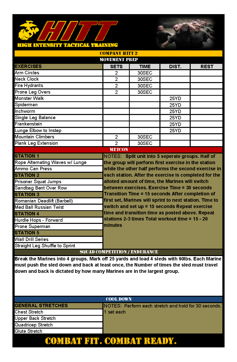 USMC Fitness > HITT Programs - Light > Company HITT - Light > Company2 ...